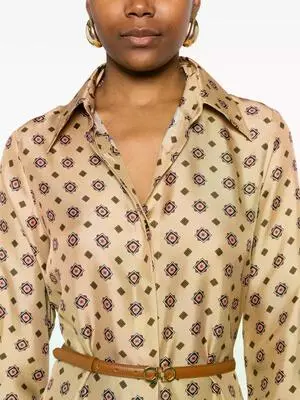 Alberto Biani Printed Shirt Dress