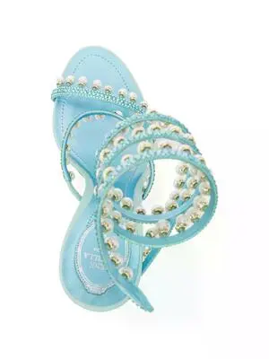 Rene Caovilla 110mm Cleo Embellished Sandals - Blue