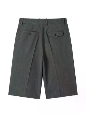 TONYWACK Tailored Shorts With Frayed Hem