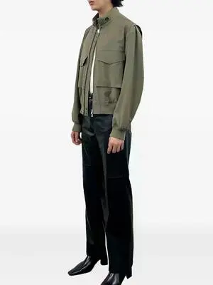 TONYWACK Zip-up Patch-pocket Jacket - Green