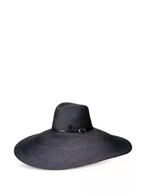 MAISON MICHEL Wanda Buckle Hat - Blue