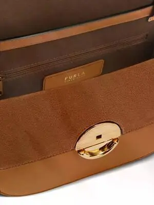 Furla Sfera Leather Shoulder Bag - Brown