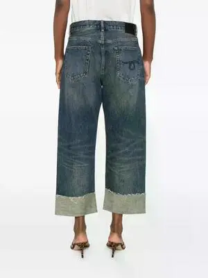 R13 Cuffed Five-pocket Jeans