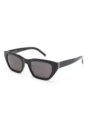 Saint Laurent Logo-plaque Cat-eye Frame Sunglasses