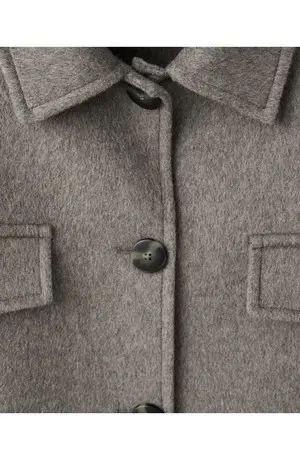 Mango Wool Blend Jacket - Medium Brown