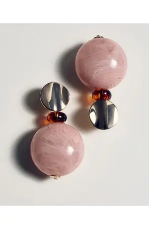 Mango Combined Bead Drop Earrings