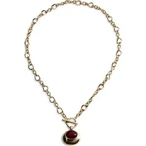 Mango Link Chain Pendant Necklace - Gold