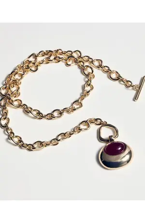 Mango Link Chain Pendant Necklace