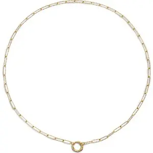 Monica Vinader Alta Textured Charm Necklace - 18k Gold Vermeil