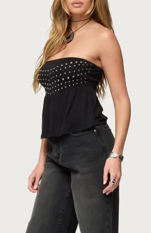 EDIKTED Grommet Strapless Top