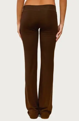 EDIKTED Callan Flare Pants - Brown