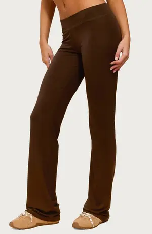 EDIKTED Callan Flare Pants - Brown