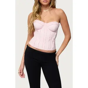 EDIKTED Naliah Raw Edge Underwire Crop Top