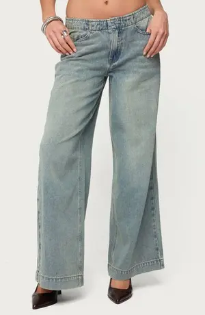 Edikted Raw Edge Hem Jeans For Women