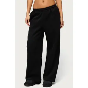 EDIKTED Flared Leg Sweatpants - Black