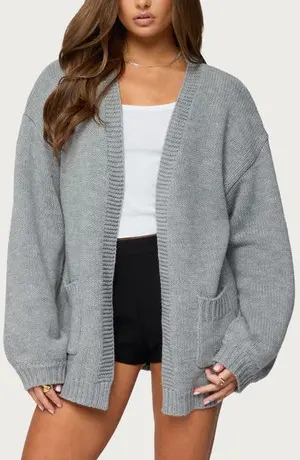 EDIKTED Oversized Open Front Cardigan