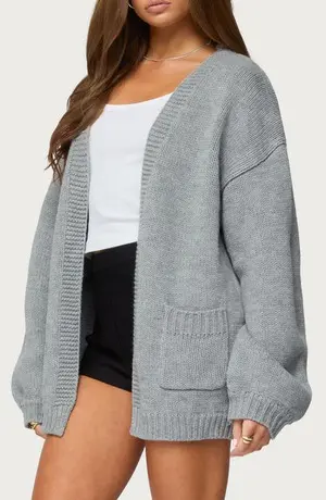 EDIKTED Oversized Open Front Cardigan
