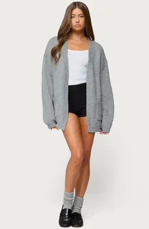 EDIKTED Oversized Open Front Cardigan