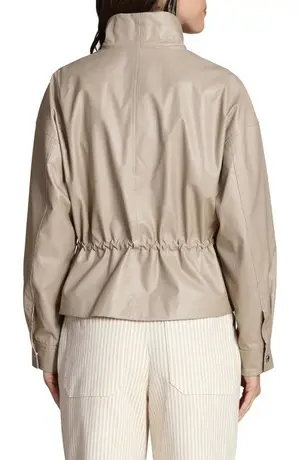 Avec Les Filles Faux Leather Cropped Anorak