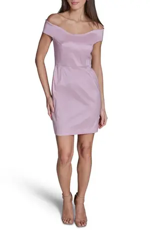 Bcbgmaxazria Off The Shoulder Minidress - Lilac