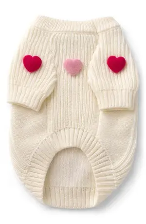 FOUND MY ANIMAL Heart 3d Icon Rib Dog Sweater