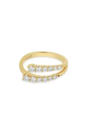 Bony Levy Kiera Diamond Crossover Ring - 18k Yellow Gold