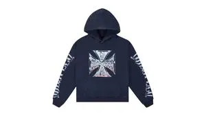 GODSPEED Chrome Motto Hoodie - Navy Blue Wash