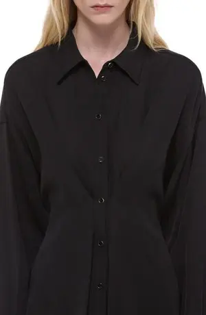 Helmut Lang Cinched Long Sleeve Shirt - Black