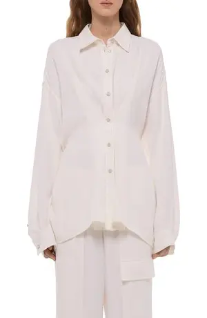 Helmut Lang Cinched Long Sleeve Shirt - Ivory