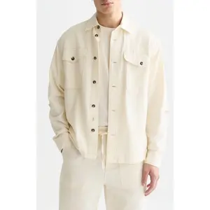 Scotch & Soda Cotton & Linen Overshirt - Eggnog