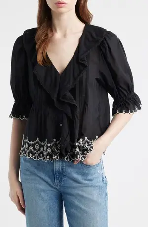 Madewell Embroidered Tops