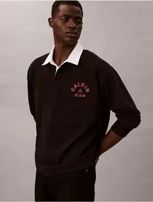 Calvin Klein Varsity Logo Graphic Polo Shirt