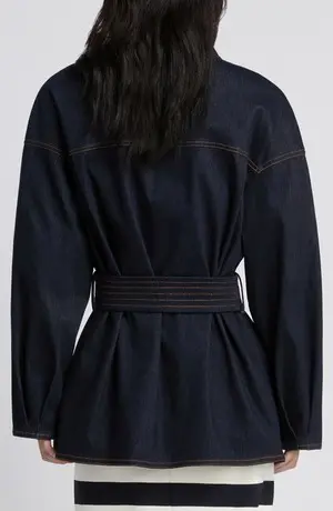 MM BY MAX MARA Belted Nylon Jacket - Midnight Blue