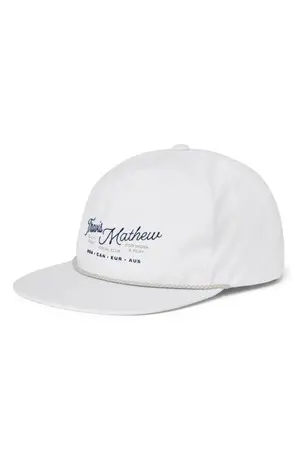 Travis Mathew Gate Crasher Snapback Baseball Cap - White