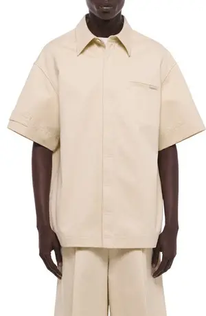 Helmut Lang Oversize Short Sleeve Button-up Shirt