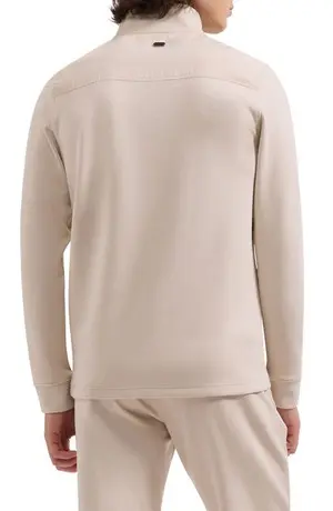 Bugatchi Quarter-zip Soft Touch Sweatshirt - Almond