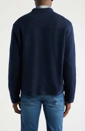 BOSS Cotton Shirt Jacket - Dark Blue