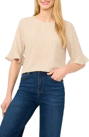 CECE DUPRAZ Ruffle Cuff Top - Birch