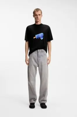 Hugo Cotton-jersey T-shirt With Ice-lolly Artwork