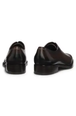 BOSS Italian-made Burnished Leather Oxford Shoes