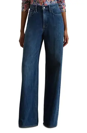 Ralph Lauren High-waist Wide-leg Jeans - Maxen Wash Blue