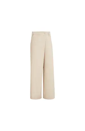 Brunello Cucinelli Loose Wrapped Trousers - Sand