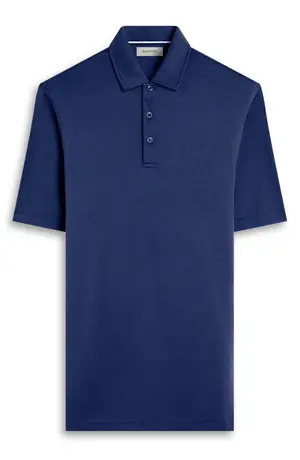 Bugatchi Three Button Performance Polo - Midnight
