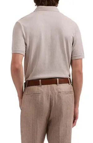 Bugatchi Short Sleeve Cotton Cardigan - Limestone