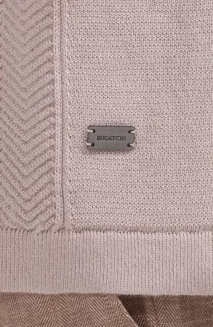 Bugatchi Short Sleeve Cotton Cardigan - Limestone