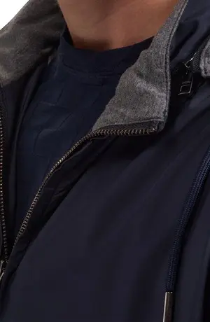 Bugatchi Performance Jacket With Removable Hood