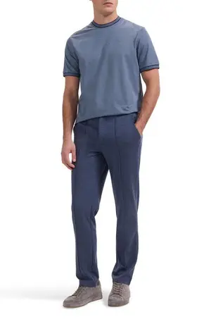 Bugatchi Crewneck Pima Cotton T-shirt - Navy
