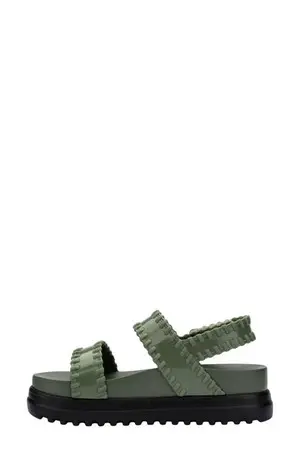 Melissa Dune Quarter Strap Platform Sandal - Black/green
