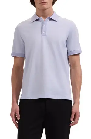Bugatchi Jacquard Cotton Polo - Lilac