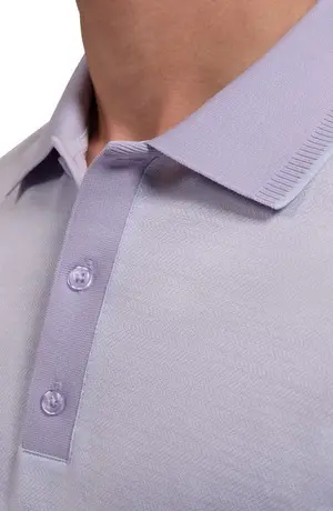 Bugatchi Jacquard Cotton Polo - Lilac